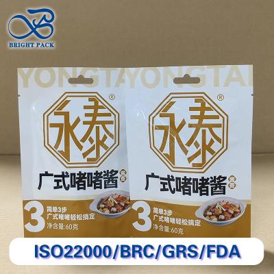 China Premium Custom Sauce Packaging Bags - Durable Leak-Proof Stand-Up Pouches for Liquid Food & Condiments (FDA/BPA Free, Bulk Order) for sale
