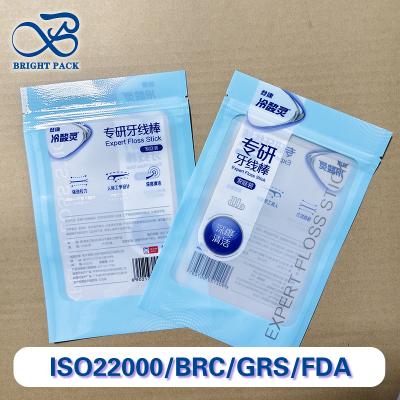 China Resealable Floss Dispenser Bag BPA-Free Plastic Composite Packaging Custom Printed Moisture-Proof Dental Floss Pouch for Hygiene Products for sale