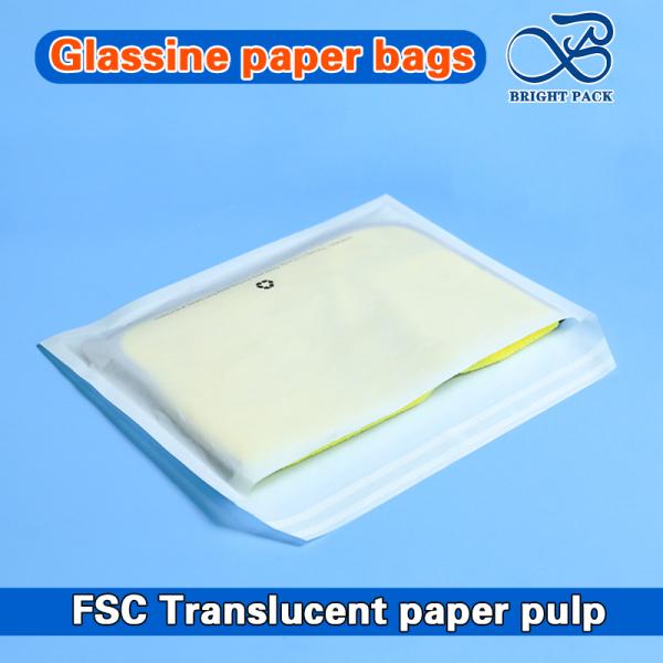 Quality FSC Certified Recycled Glassine Paper Bags with High Transparency and 100% Biodegradable for Garment Packaging for sale