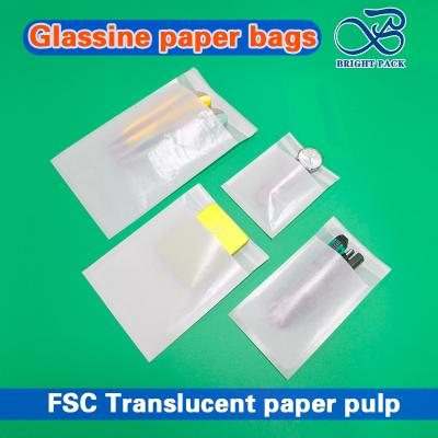 China 100% Degradable Customizable Translucent Glassine Paper Bags for T-Shirt and Socks Packaging for sale