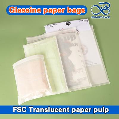 China Biodegradable Custom Printed Glassine Paper Bags with Self Adhesive Seal for Eco-Friendly Packaging for sale