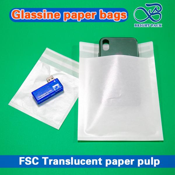 Quality Custom Printed Glassine Waxed Paper Bags for High-End Clothing Packaging - Recyclable, Biodegradable & Translucent for sale