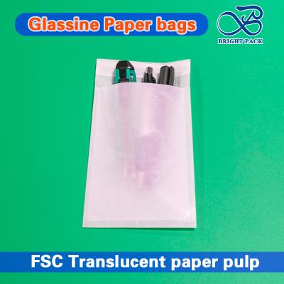 China Eco-Friendly Glassine Paper Bag with Small Round Holes for T-Shirt Packaging and Customized Thickness for sale