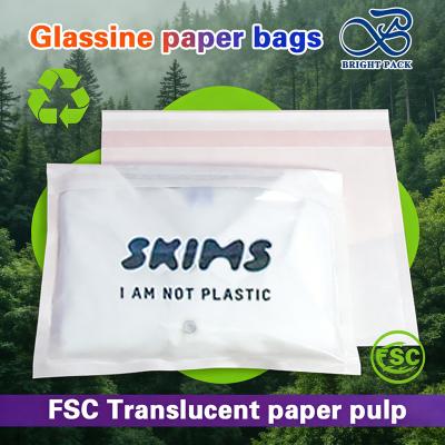 China FSC Certified Biodegradable Glassine Bags with Custom Printing for Sustainable Fashion Packaging for sale