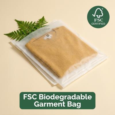 China Glassine Pouch for Apparel Resealable Clothing Packaging Eco Friendly Garment Sleeve Plastic Free for Certified Recyclable for sale