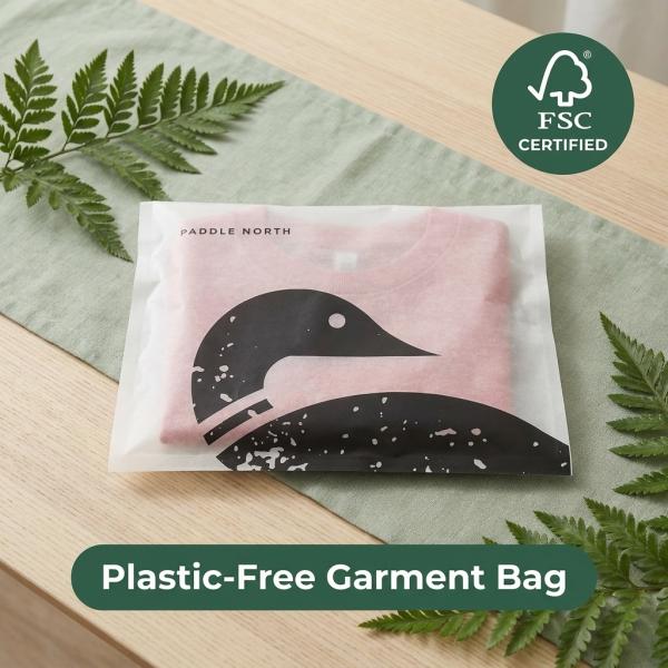 Quality Sustainable for Certified Glassine Bag Carbon Neutral Luxury Apparel Packaging Eco Designer Clothing EU Custom OEM Digital Fur for sale