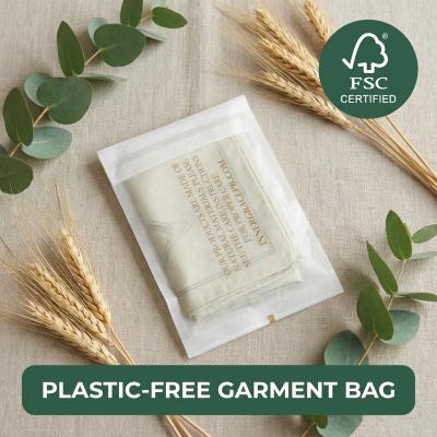 China Decomposable Biodegradable Glassine Bag Apparel Packaging Compostable Eco Clothing Pouch Garment for Certified Recyclable Luxury for sale
