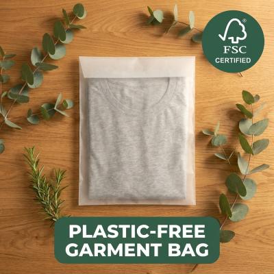 China Eco Friendly Luxury Glassine Bag Clothing Packaging Recyclable Pouch Plastic Free Garment for Certified USA Bulk Supplier for sale