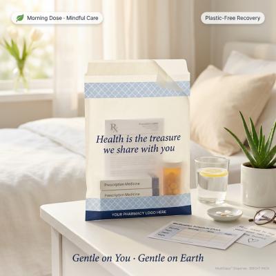 China Paper-Based Medical Packaging Pharmaceutical Paper Bag Sustainable Healthcare Packaging UK Export Supplier for sale