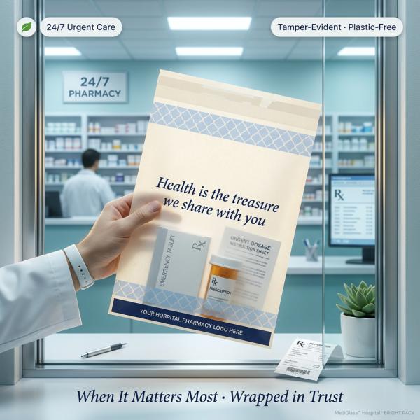 Quality Plastic-Free Medical Packaging Glassine Pharmaceutical Packaging Curbside Recyclable Pharma Packaging Custom Trade for sale