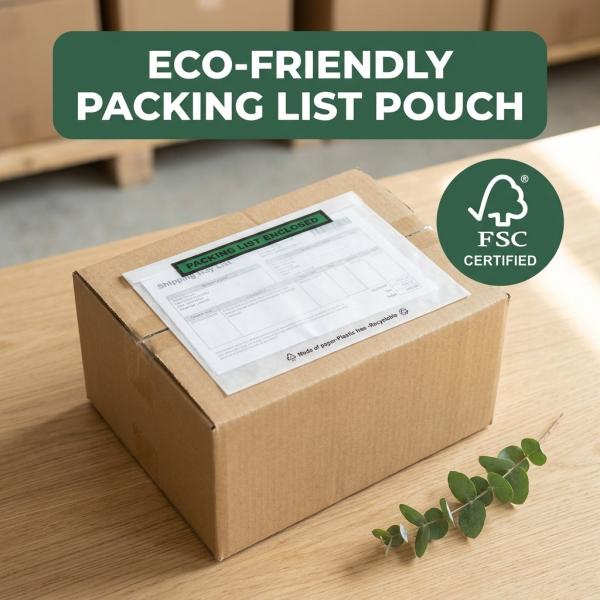 Quality Glassine Shipping Document Wallet Plastic-Free | Biodegradable Eco-Friendly Recyclable FSC Certified Bulk Custom Enclosed Wallet for sale