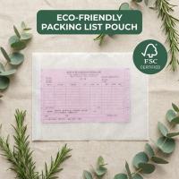 China Biodegradable Document Enclosed Envelope Compostable Paper Packing List Self Adhesive Shipping Label Pouch 250x350mm for sale