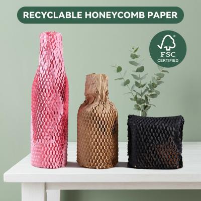 China Sustainable Biodegradable Honeycomb Wrap Roll Recyclable for Certified Cushioning Paper Eco Friendly Void Fill for sale