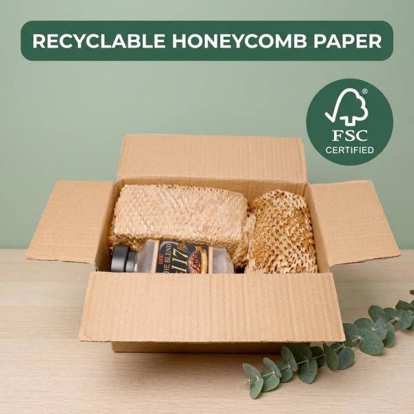 Quality Perforated Honeycomb Paper Roll Kraft Honeycomb Wrap Expandable Cushioning Paper for Packing for sale