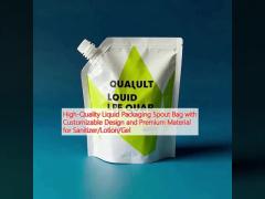 Embalagem de alimentos impressos à medida Liquido Doypack Embalagem Saco de suco Molho de frutas Salada de molho Embalagem Saco de boca