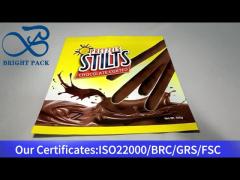 yellow aluminum plastic ziplock bag for chocolate