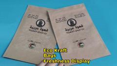 Eco-Friendly Kraft Paper Stand Up Zipper Bags for Food & Retail Display Storage