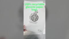 Biodegradable Translucent Glassine Paper Bags Custom Printed for Sock and Clothes Packaging