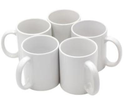 China Blank Ceramic Mug High-grade Food-safe White Porcelain with Smooth Even Glaze and Ergonomic Curved Handle for sale
