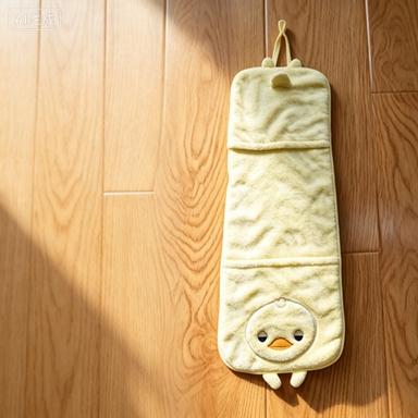 Quality Cartoon Double-Layer Hanging Hand Towel with Premium Coral Fleece, 3D Yellow Duck Decoration and Double-Layer Thickened Design for sale