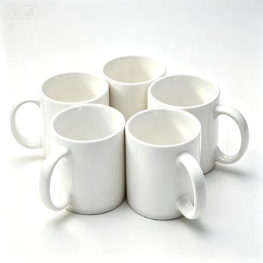 Quality Blank Ceramic Mug High-grade Food-safe White Porcelain with Smooth Even Glaze and Ergonomic Curved Handle for sale