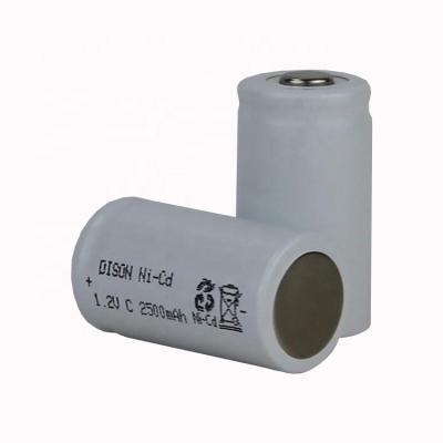 Cina Celle di batteria ricaricabili ad alta e bassa temperatura al nichel-cadmio 1.2V 2.5Ah in vendita