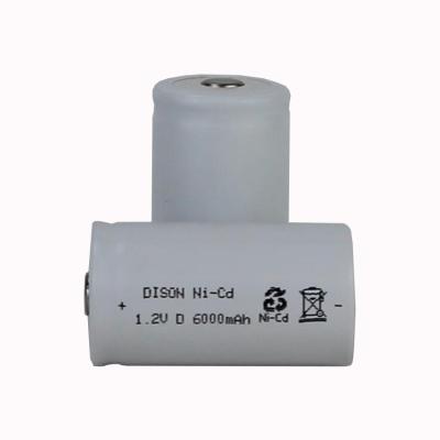 Cina -40C a bassa temperatura ricaricabile NiCd D KRH33/62 1.2V 6Ah batterie per illuminazione di emergenza in vendita