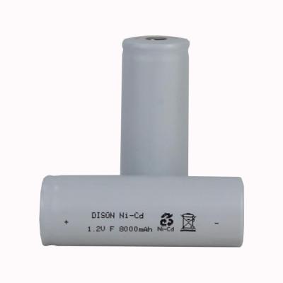 Cina Celle di batteria a bassa temperatura ricaricabili NiCd KRH33/91 F 1.2V 8Ah -40C in vendita