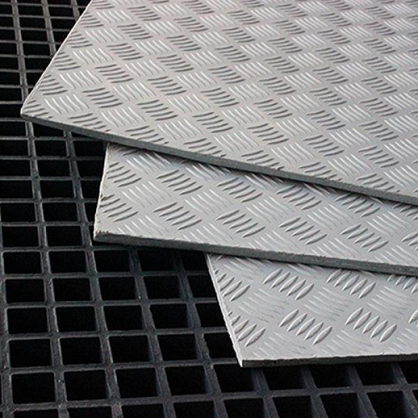 Aluminium Sheet Five Bar Aluminum Stair Steps Bus Floor Plate Sheet 1060 5052 3003 1050 Checkered Floor Tread Aluminum Non-Slip Plate