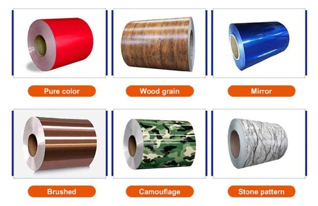 Wall Cladding Materials Color Wood Grain PE PVDF Painted Aluminum Sheet Coil
