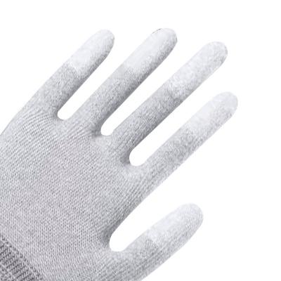 Chine Anti Static Black Nylon Dipped ESD Safety Work Gloves Pu Touchscreen Extreme Grip à vendre