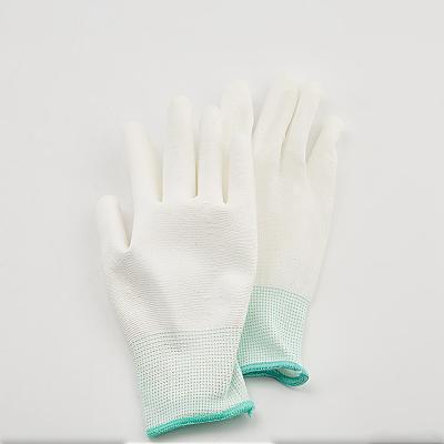Cina OEM Antistatic Carbon Fiber ESD Finger Top Fit PU Coated Gloves 13 Gauge Grey ESD Gloves in vendita