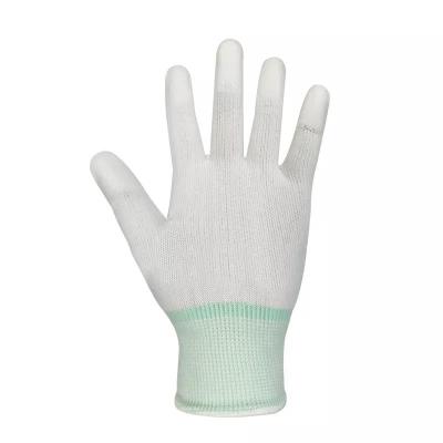 Cina 13 Gauge Carbon Fiber Esd Hand Gloves Anti - Static PU Top Fit Coated Finger ESD Gloves in vendita