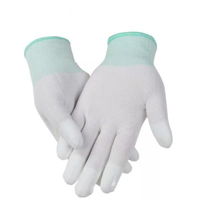 China PU Electronic Work Anti Static Esd Glove With PVC Dot Coated for sale