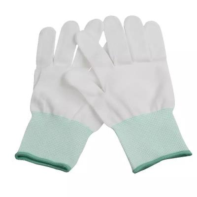 China PU Electronic Work Anti Static Esd Glove With PVC Dot Coated for sale
