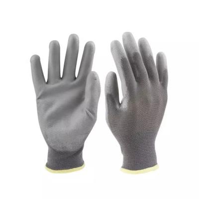 Cina Nylon Knitted Anti Electrostatic Gloves PU Coated Cleanroom Palm Fit ESD Safety Gloves in vendita
