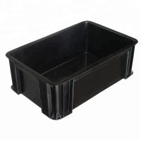 China ESD Storage Box 138x92x48mm Black Conductive PP Anti Static Circulation Container for sale