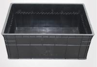 China ESD Storage Box 138x92x48mm Black Conductive PP Anti Static Circulation Container for sale