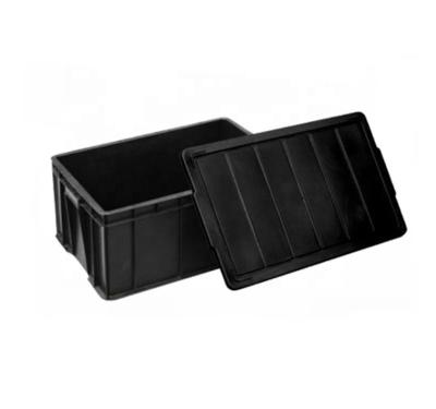 Cina Antistatic Electronics Tray Folding ESD Bin Box Plastic Black With Dividers in vendita