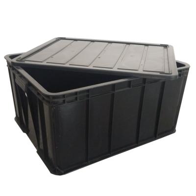Cina Antistatic Electronics Tray Folding ESD Bin Box Plastic Black With Dividers in vendita