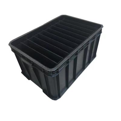 Cina Electronic SMT Rack ESD Storage Box Black Conductive Plastic Circulation Antistatic in vendita
