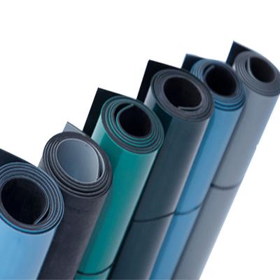 China Long Lasting Vinyl ESD Antistatic PVC Floor Mat Customized Size Blue Color Te koop