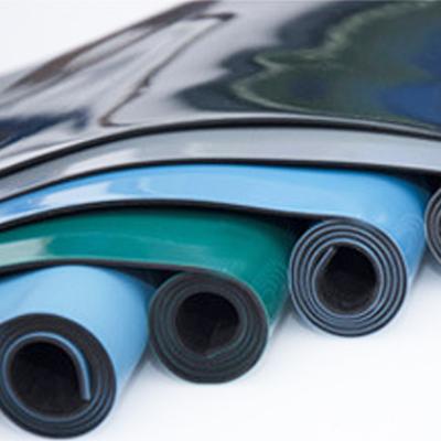 China Long Lasting Vinyl ESD Antistatic PVC Floor Mat Customized Size Blue Color Te koop