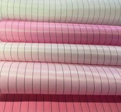 中国 5mm/4mm Grid/Strip ESD Polyester/Cotton Electrically Conductive Fabric With 0.1s Static Decay 販売のため