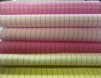 中国 5mm/4mm Grid/Strip ESD Polyester/Cotton Electrically Conductive Fabric With 0.1s Static Decay 販売のため