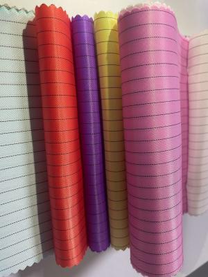 中国 Antistatic Cleanroom Dustproof 5mm Grid Uniform Cloth Polyester Ripstop ESD Anti Static Fabric For Workwear 販売のため
