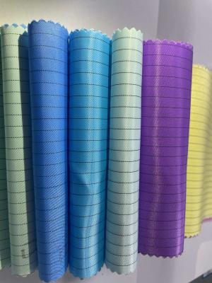 China 110gsm 5mm Stripe Design Anti Static ESD Antistatic Woven Fabric For Industrial Garment Making for sale