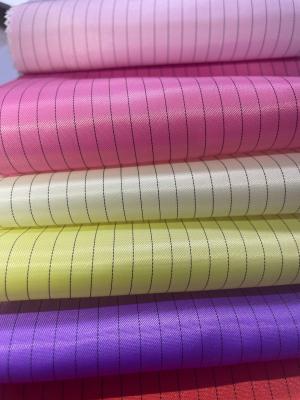 China 100d Esd Clothing 5mm Fabric Conductive Fabric Grid Esd Clothing Fabric For Cleanroom Gas Station Uniform Te koop
