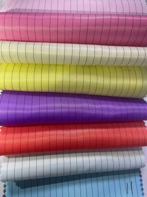 China 100d Esd Clothing 5mm Fabric Conductive Fabric Grid Esd Clothing Fabric For Cleanroom Gas Station Uniform Te koop