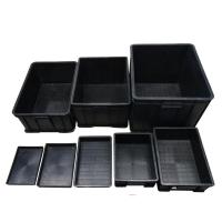 China ESD Plastic Compartment Box Black PP Anti Static Storage Bin for PCB Electronic Components 1000V for sale